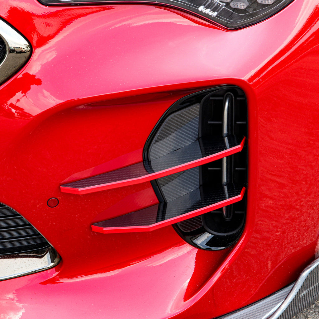 Kia Stinger Front Bumper Canards Devil's Claws Ver.1 [Carbon Fiber Wra ...